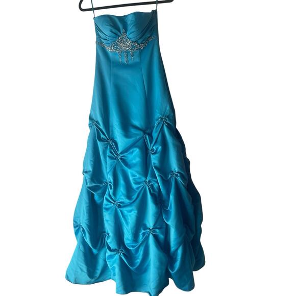 Jump | Dresses | Jump Y2k Juniors 34 Blue Prom Bedazzled Fairy Princess ...